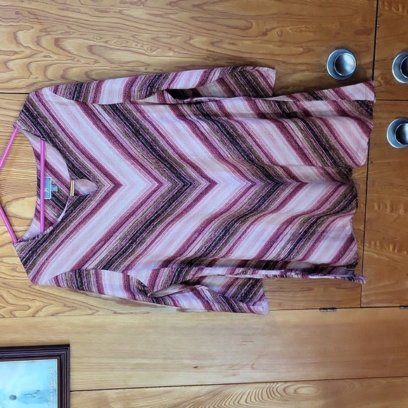 JM Collection | Tops | Jm Collection Pinkgold And Purple Metallic ...